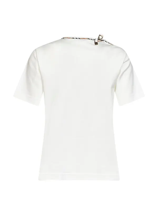 Burberry Cotton T-shirt With Check Ties - Multicolor