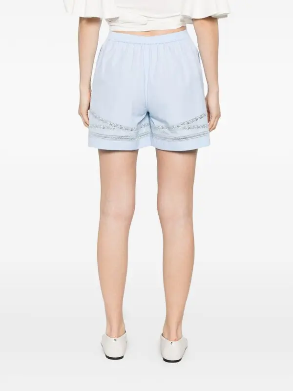 ERMANO SCERVINO Ermanno Scervino Lace Trimmed Cotton Shorts