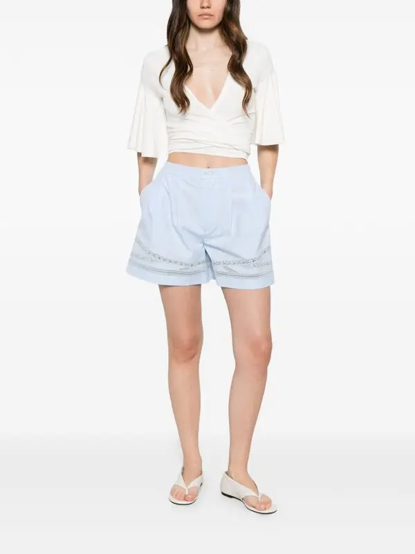 ERMANO SCERVINO Ermanno Scervino Lace Trimmed Cotton Shorts
