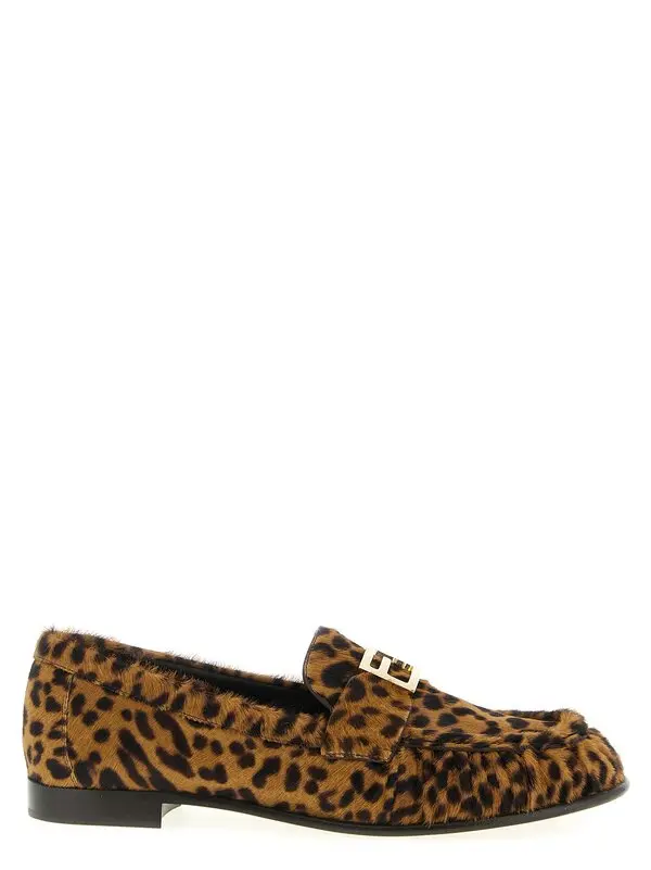 Fendi Baguette' Pony Hair Loafers - Brown