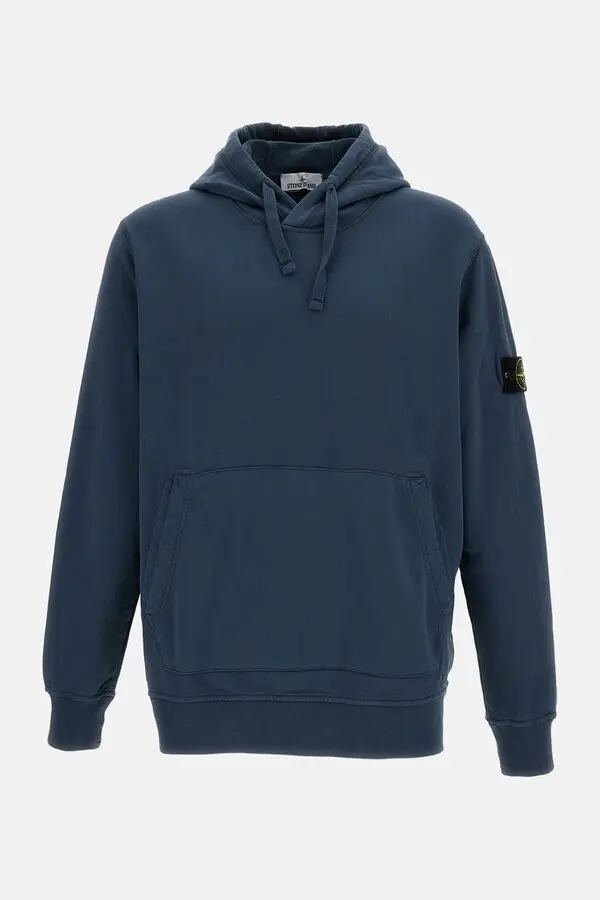 Stone Island Cotton Hoodie With Drawstring Hood And Kangaroo Pocket - Multicolor