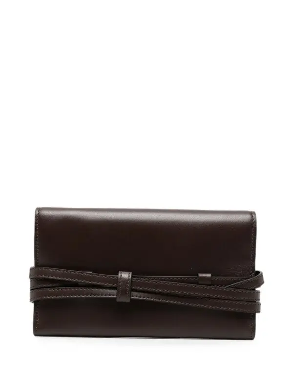 Moschino Leather Tie Detail Wallet - Multicolor