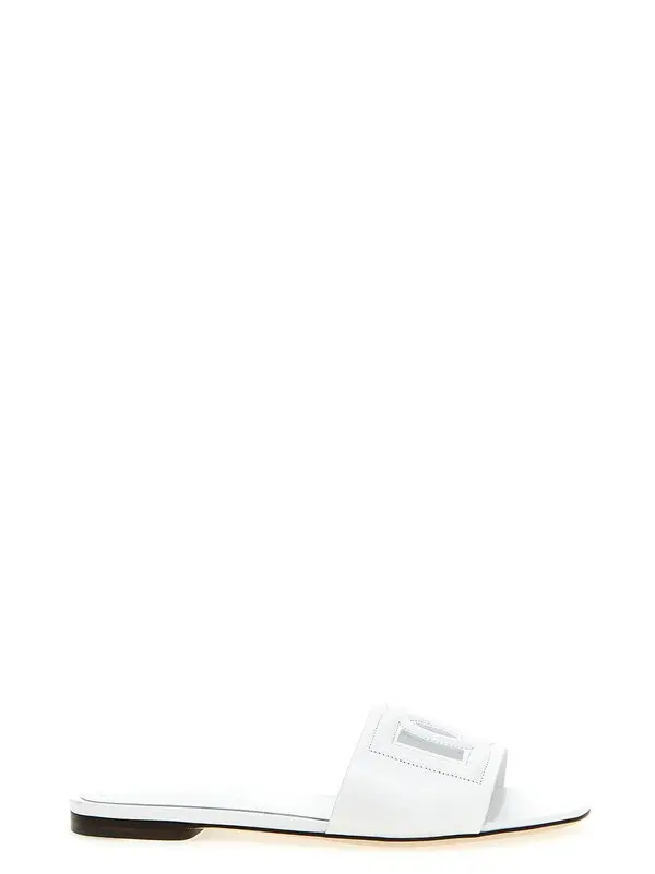 Dolce & Gabbana Dg Millennials' Cut-out Slide Sandals - White