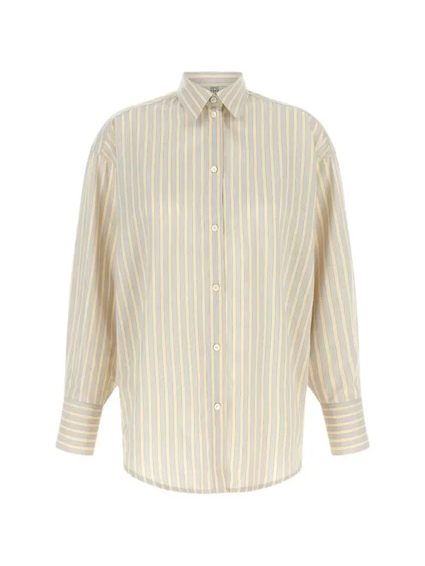 TOTEME Striped Oversized Shirt - Multicolor