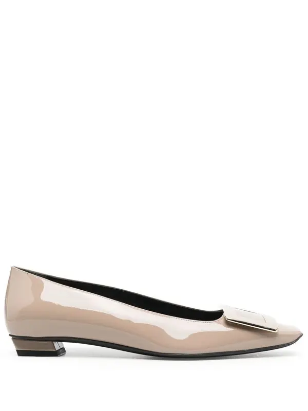 ROGER VIVIER Belle Vivier Patent Leather Ballet Flats - Multicolor
