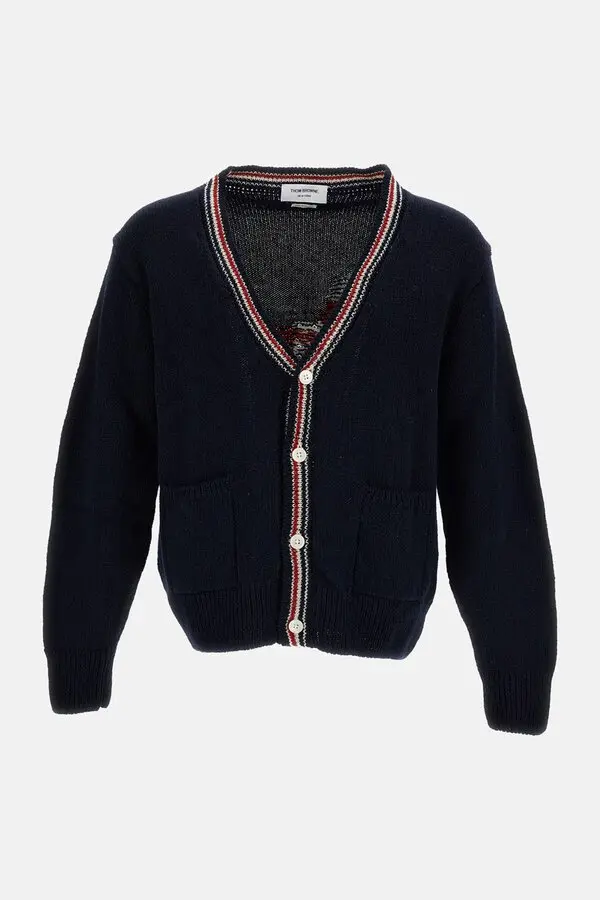 Thom Browne Donegal Intarsia Hector Patchwork Cardigan - Multicolor