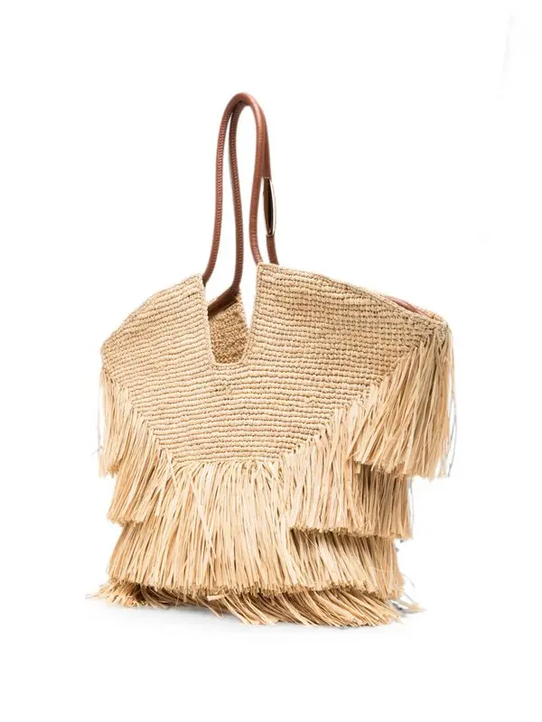 Zimmermann Raffia Tote With Fringe