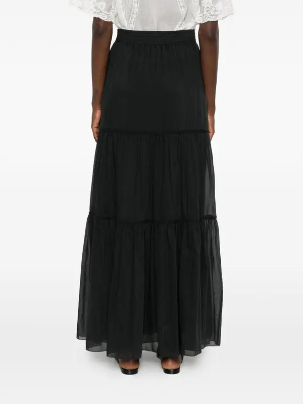 ERMANO SCERVINO Ermanno Scervino Embellished Tiered Maxi Skirt