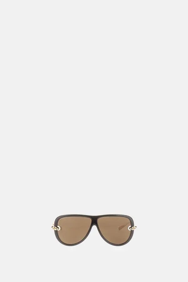 Bottega Veneta Aviator Sunglasses With Knot Detail - Multicolor