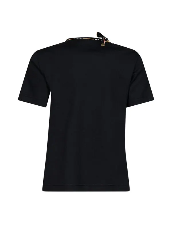 Burberry Cotton T-shirt With Check Ties