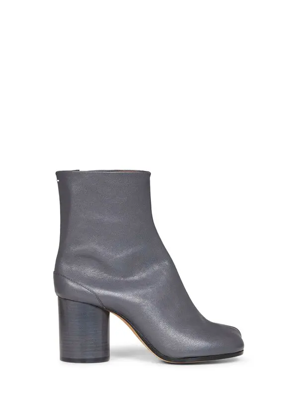 MAISON MARGIELA Grey Nappa Leather Tabi Ankle Boots - Multicolor