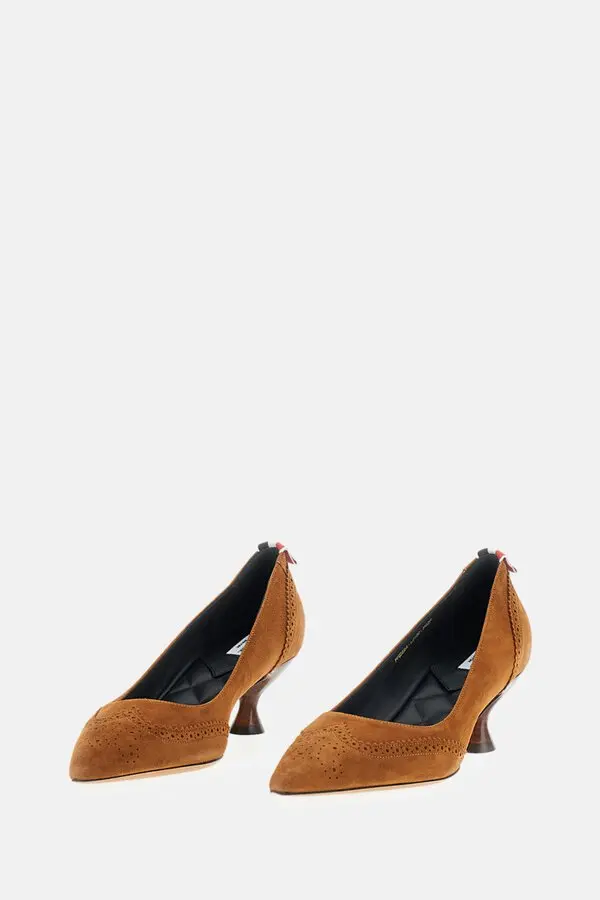 Thom Browne Suede Pointed Toe High Heel Shoes - Multicolor