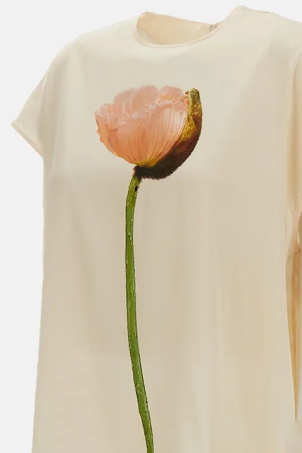 Simone Rocha Poppy Print Smock Top