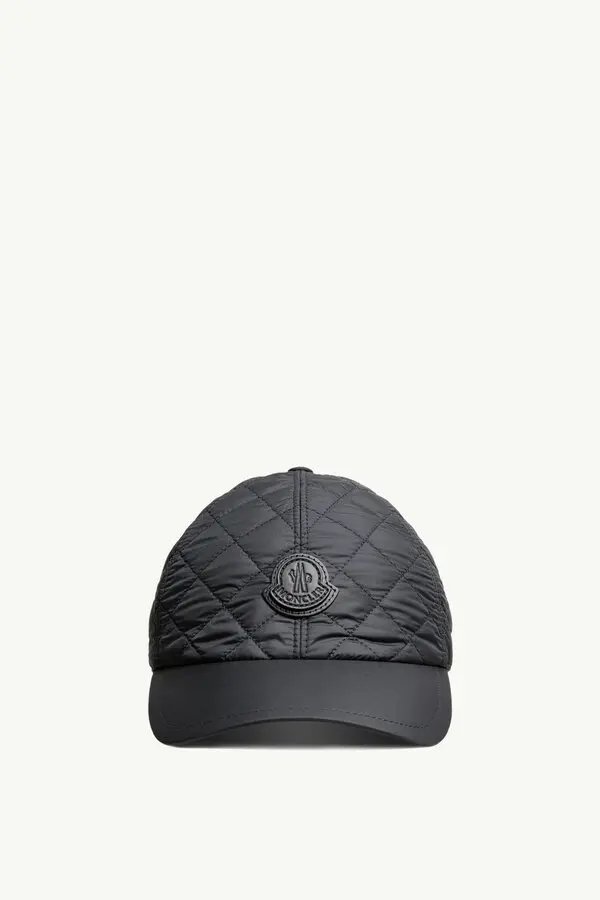 Moncler Diamond-quilted Baseball Cap - Black