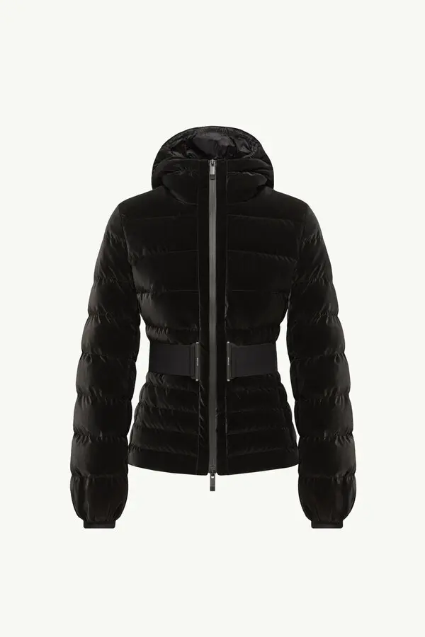 Moncler Gestuelle Belted Short Down Jacket - Black