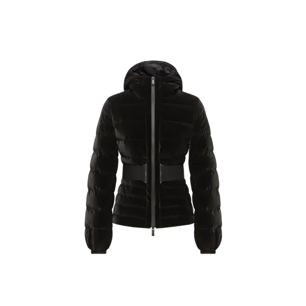 Moncler Gestuelle Belted Short Down Jacket - Black