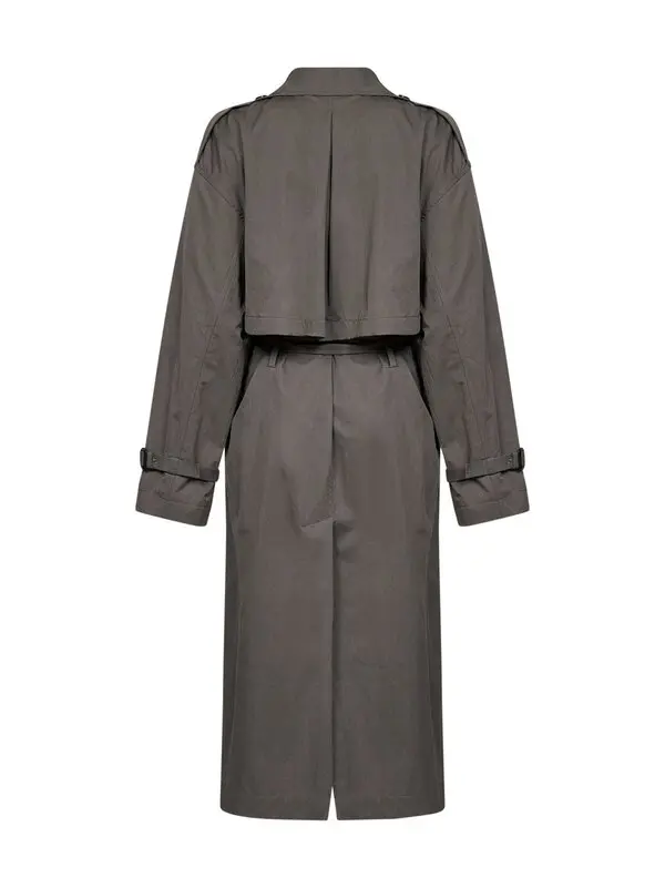 TOTEME Double-breasted Belted Trench Coat - Multicolor