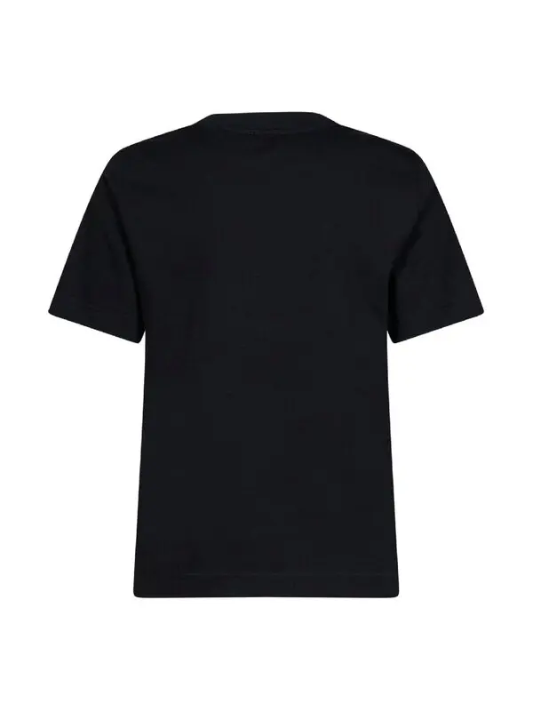 Burberry Black Cotton T-shirt With Equestrian Knight Design