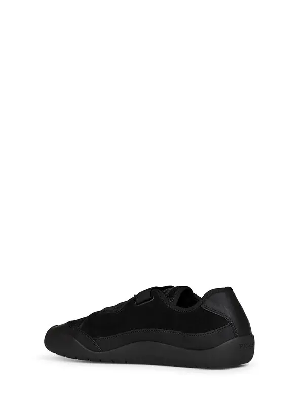 Prada Speedrock Sneakers In Black Leather And Mesh - Multicolor
