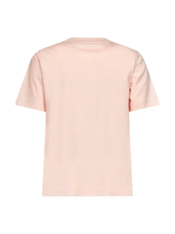 Burberry Pink Cotton T-shirt With Equestrian Knight Design