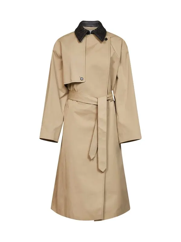 Bottega Veneta Sahara Lightweight Waterproof Cotton Trench Coat - Multicolor