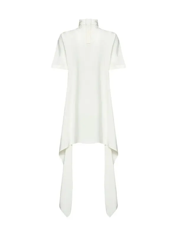 Alaïa Asymmetrical High Neck Top With Ruffle Detail - Multicolor