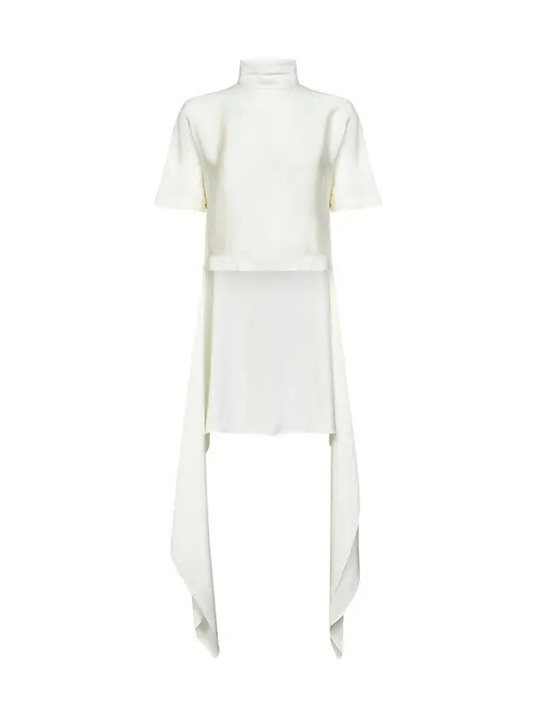Alaïa Asymmetrical High Neck Top With Ruffle Detail - Multicolor