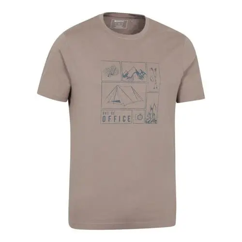 Mountain Warehouse Camping Sketch Natural T-shirt