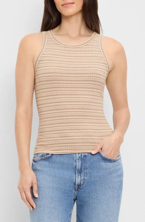 Michael Stars Carolie Ribbed Tank - Macadamia