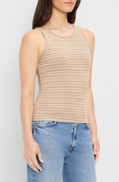 Michael Stars Carolie Ribbed Tank - Macadamia