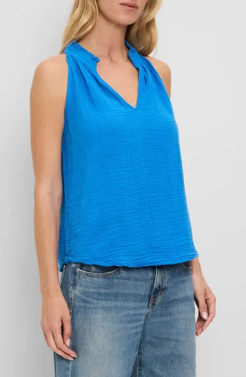 Michael Stars Viola Split Neck Tank - Pacific