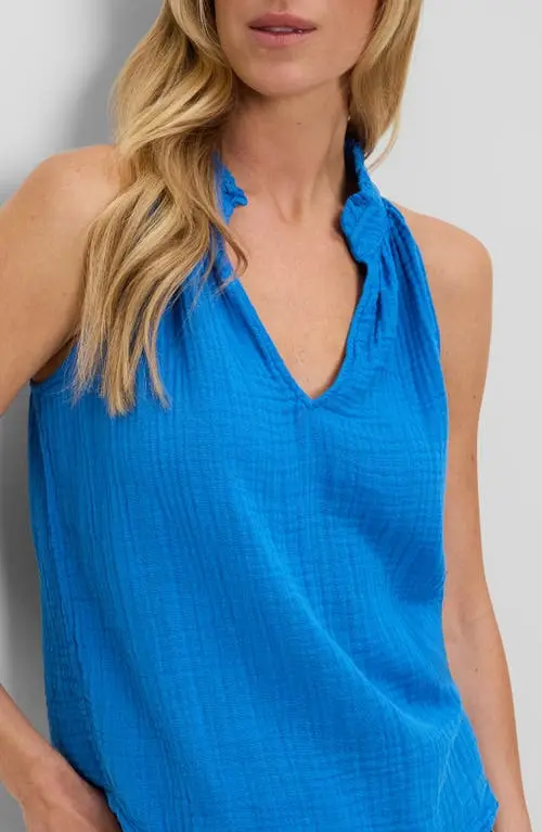 Michael Stars Viola Split Neck Tank - Pacific