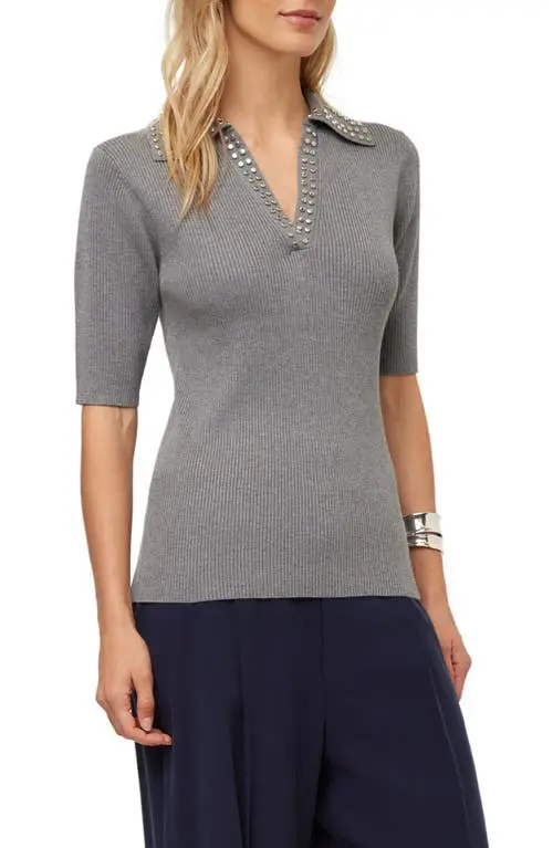 Fifteen Twenty Eleanor Studded Polo Sweater