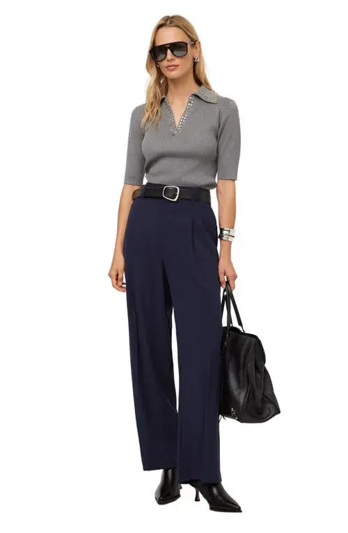 Fifteen Twenty Eleanor Studded Polo Sweater