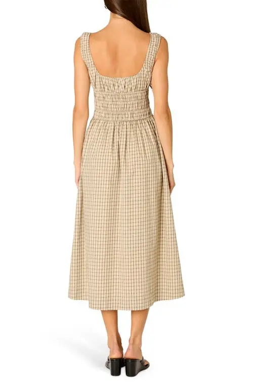 NIA Salt Midi Dress - Sand