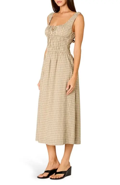 NIA Salt Midi Dress - Sand