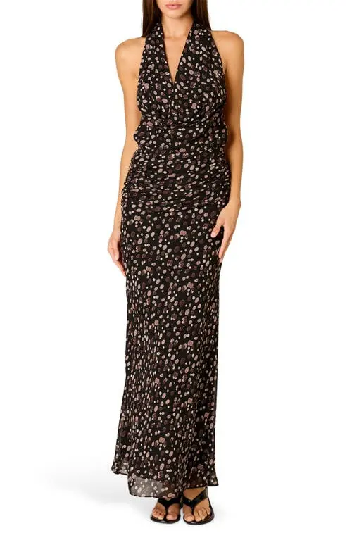 NIA Sampaio Dot Maxi Dress - Black