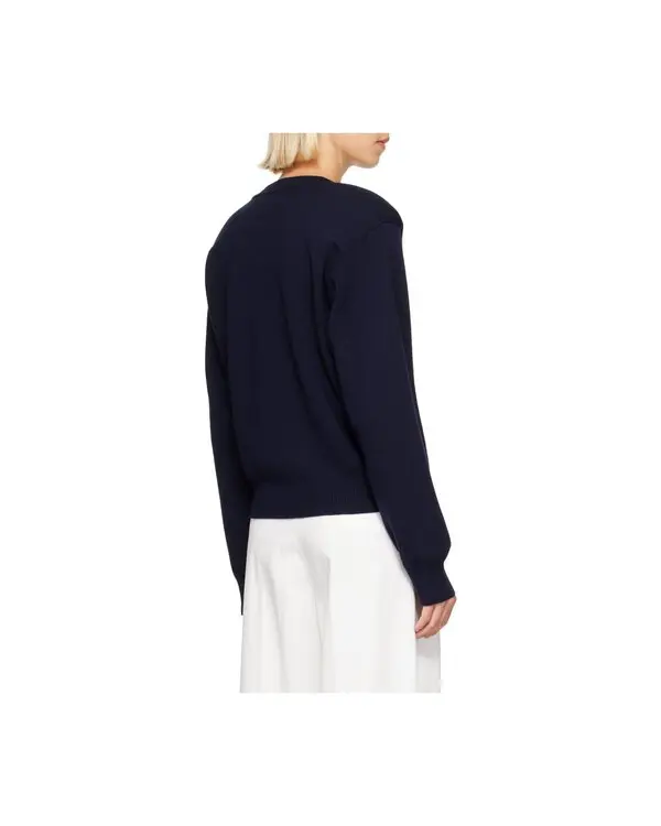 RÓHE Crew Neck Sweater With Ribbed Trim