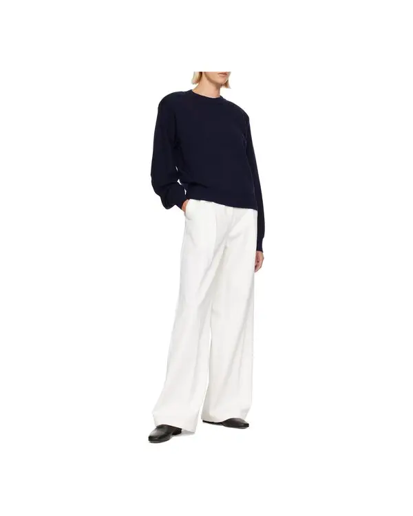 RÓHE Crew Neck Sweater With Ribbed Trim