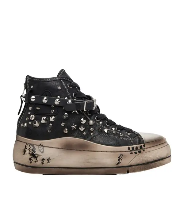 R13 Kurt High-top Sneakers - Black