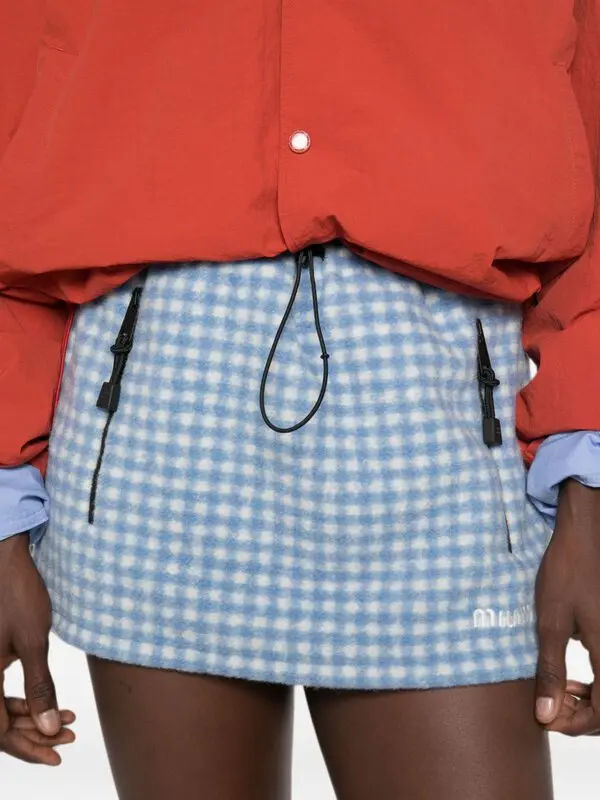 Miu Miu Wool Blend Mini Skirt