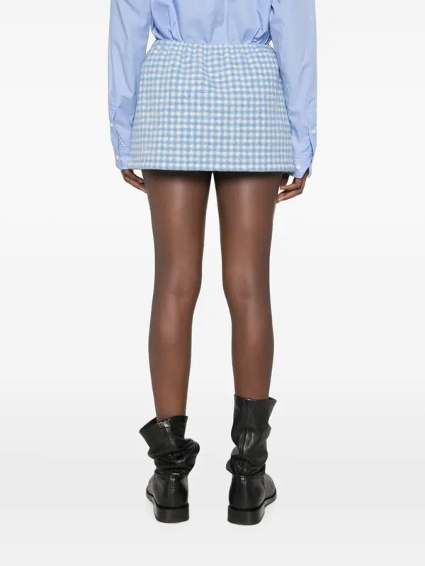 Miu Miu Wool Blend Mini Skirt