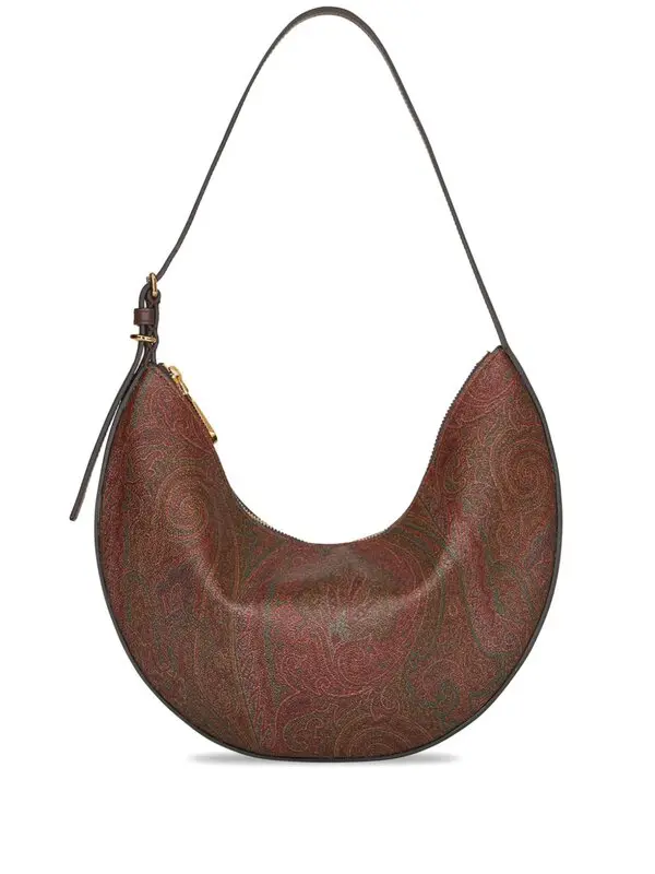 Etro Medium Hobo Bag With Paisley Print - Multicolor