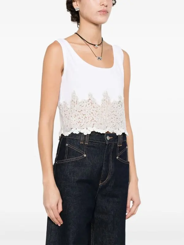 ERMANO SCERVINO Ermanno Scervino Lace Detail Tank Top