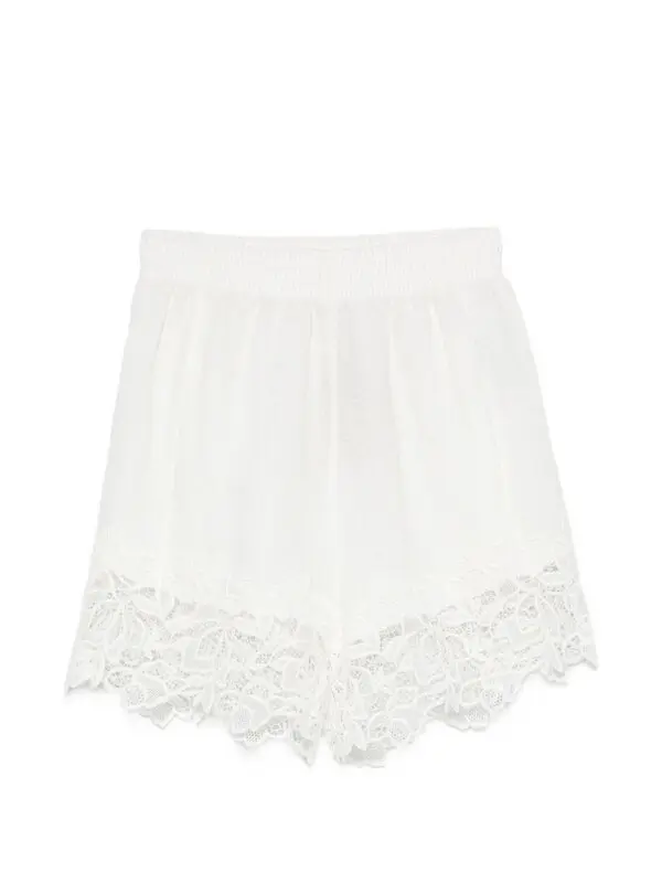 ERMANO SCERVINO Ermanno Scervino Embroidered Linen Shorts - Multicolor