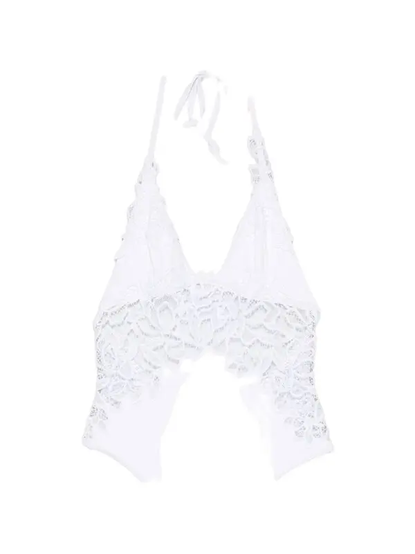 ERMANO SCERVINO Ermanno Scervino Lace Halterneck One-piece - Multicolor