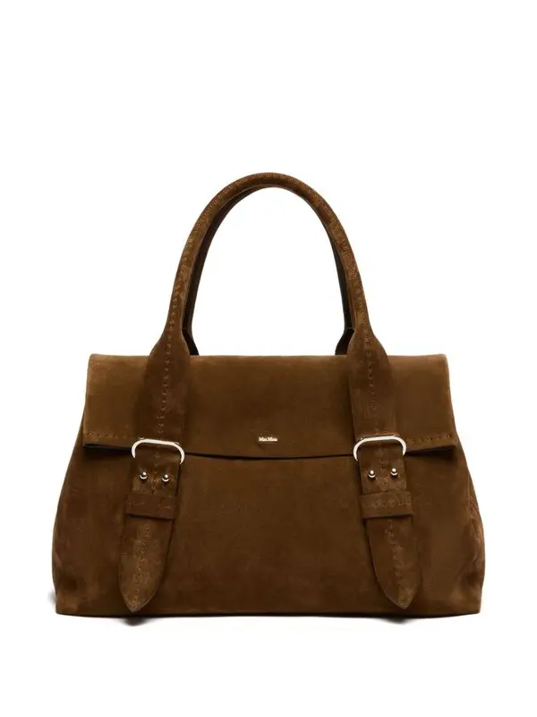 Max Mara Suede Leather Handbag - Multicolor