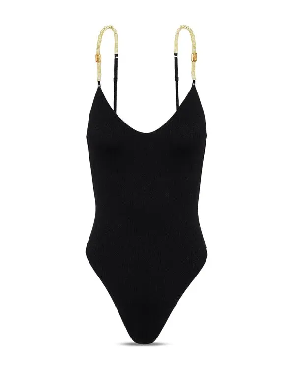 VIX PAULA HERMANNY Harper One Piece Swimsuit With Embellished Straps