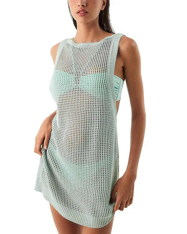 VIX PAULA HERMANNY Erica Knit Mini Dress Swim Cover-up - Bowie