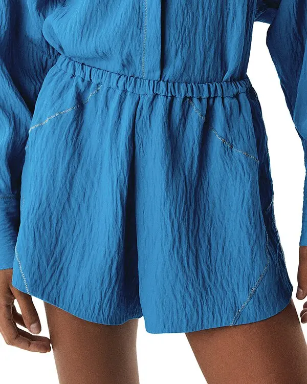 VIX PAULA HERMANNY X Rosie Huntington-whiteley Bailey Textured Shorts - Bowie
